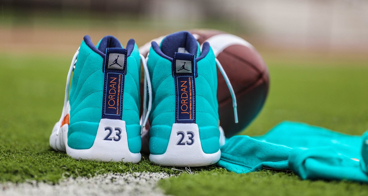 Nice Kicks — Air Jordan 12 "Miami Dolphins" Custom by Malcom...